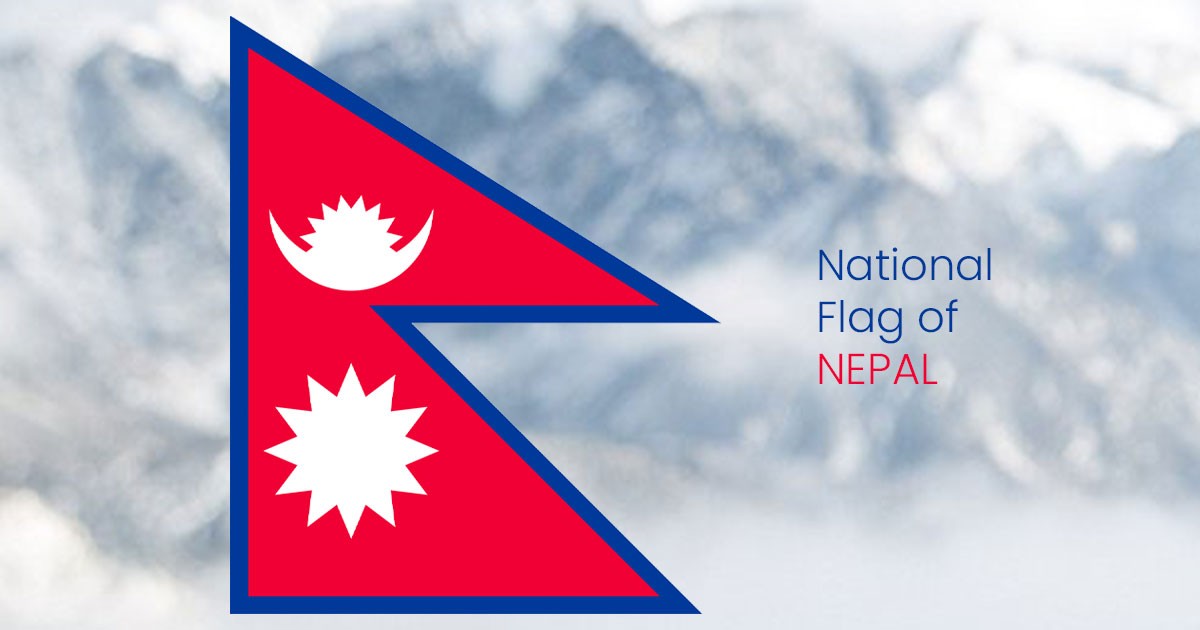 National flag of Nepal - World's only Non-Quadrilateral Flag